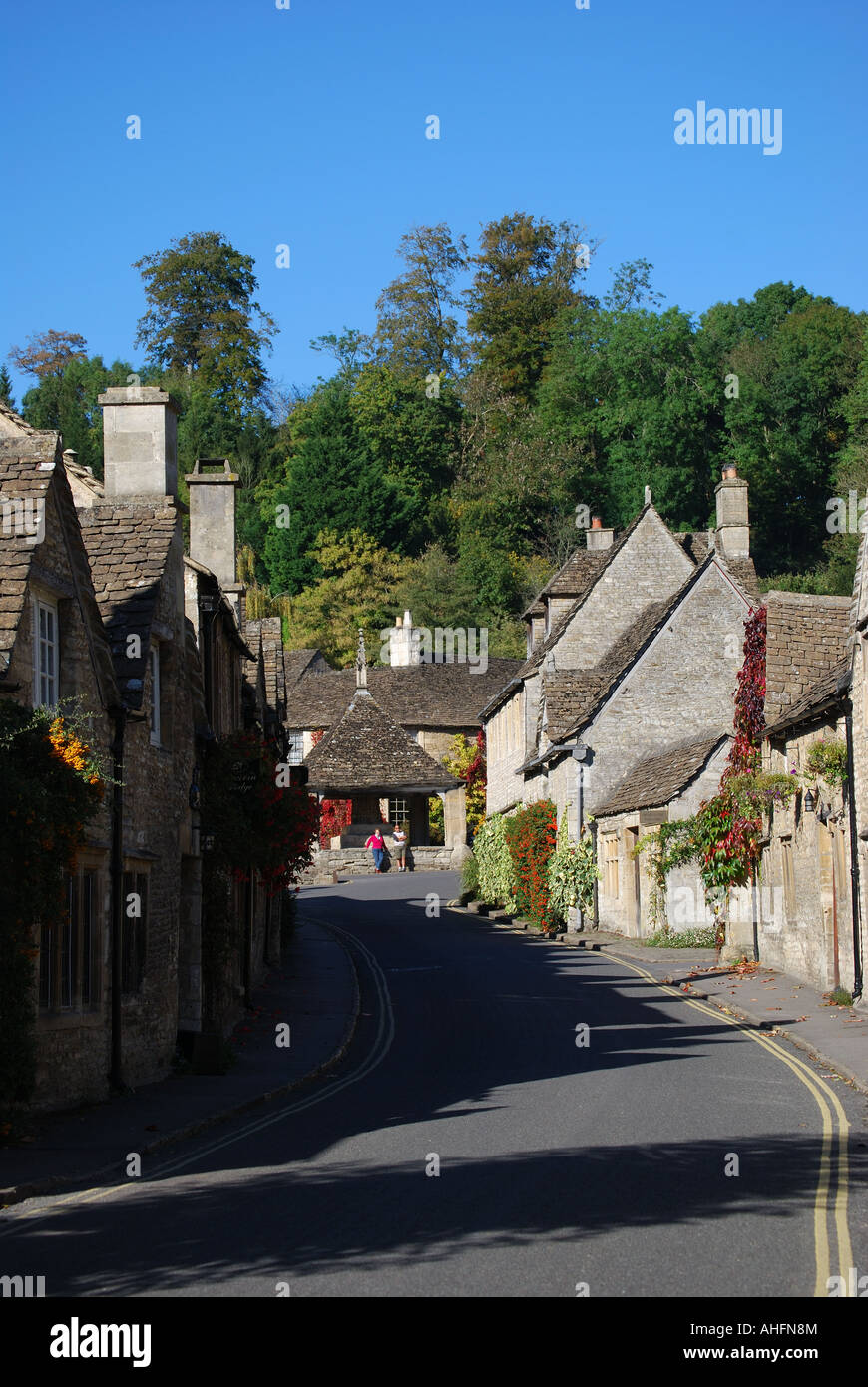 Typical architecture english village main street hi-res stock ...