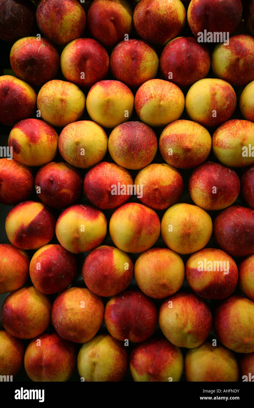 peach peaches fruit healthy food organic Stock Photo - Alamy