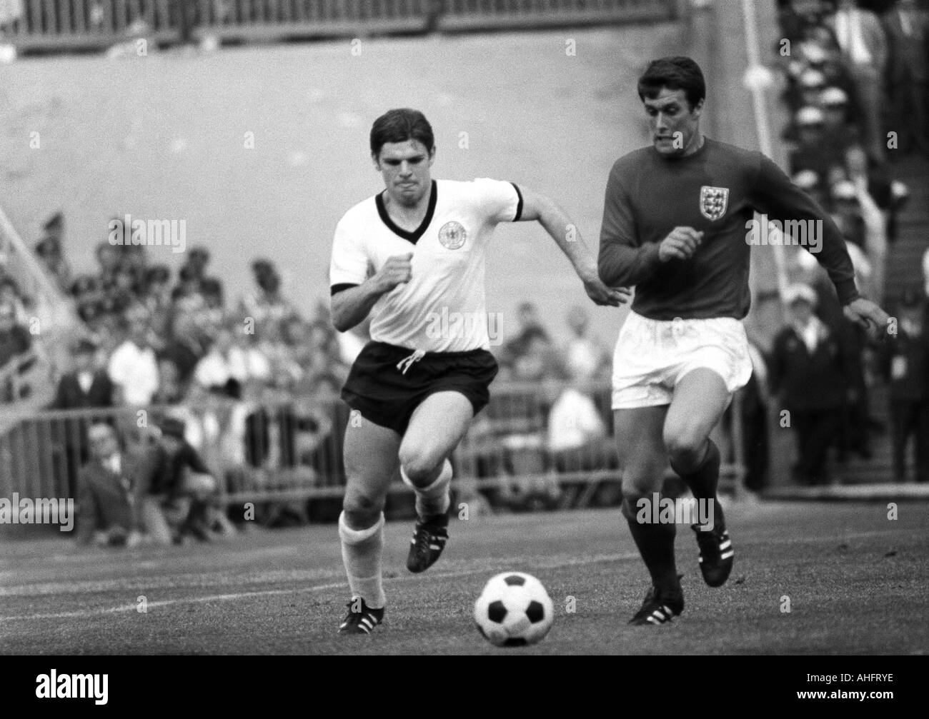 football, international match, 1968, Niedersachsen Stadium in Hanover ...