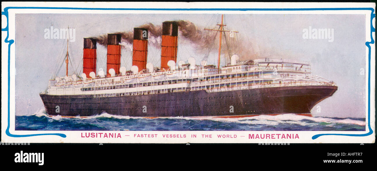 The lusitania her sister ship the mauretania hi-res stock photography ...