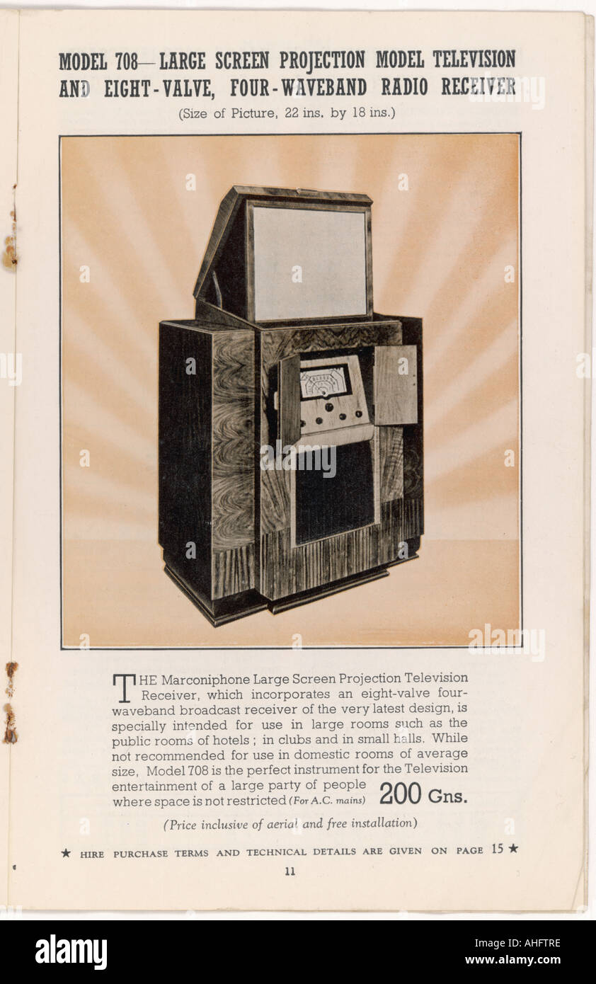 Television set 1930s hi-res stock photography and images - Alamy