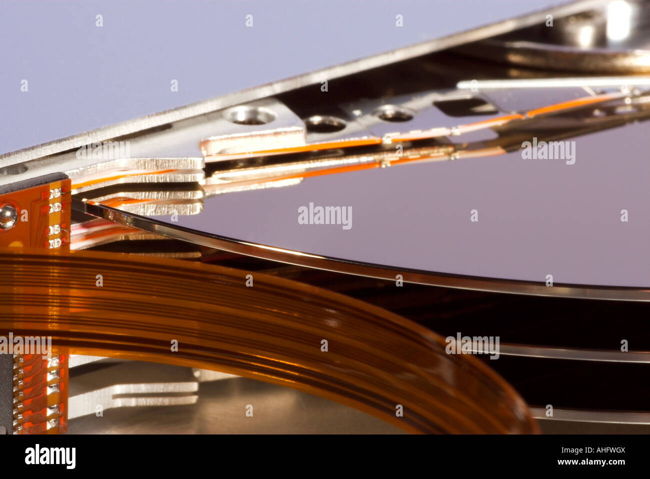 Computer Hard Drive Shining in High Intensity Lighting Stock Photo - Alamy
