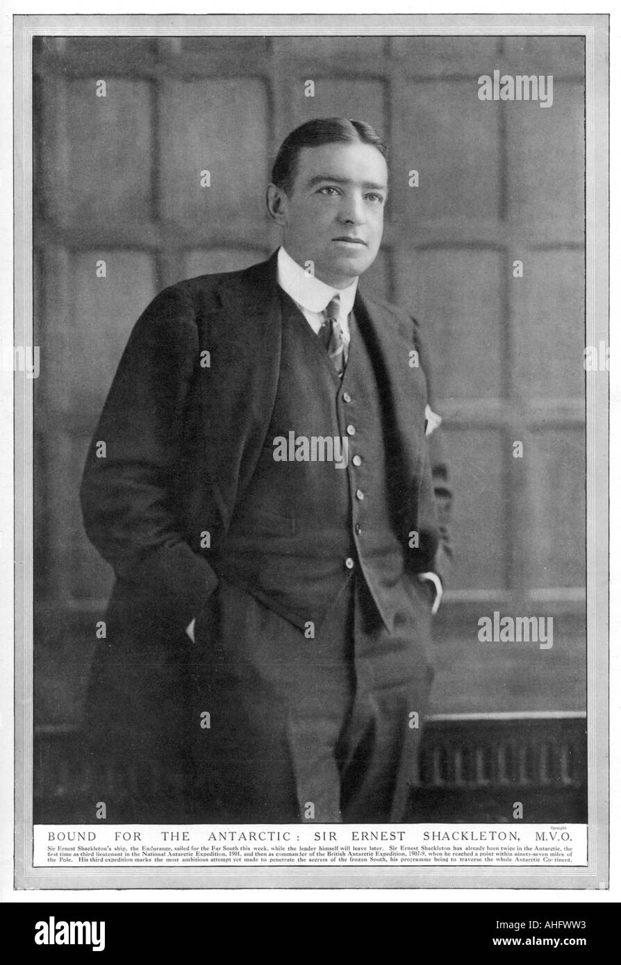 Shackleton Graphic 1914 Stock Photo - Alamy