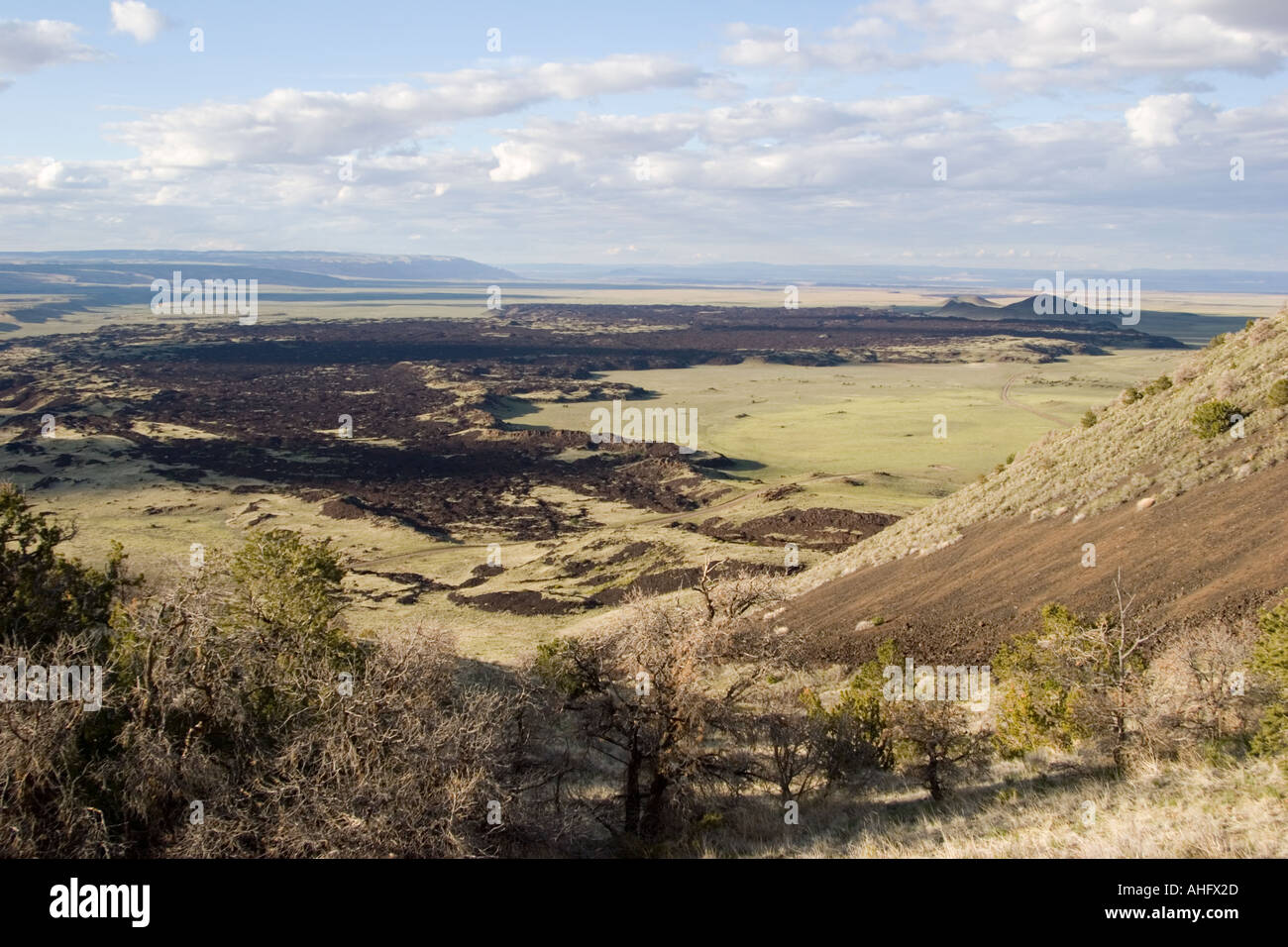 The full length of the 7 km (4 mile) long, blocky lava flow from SP ...