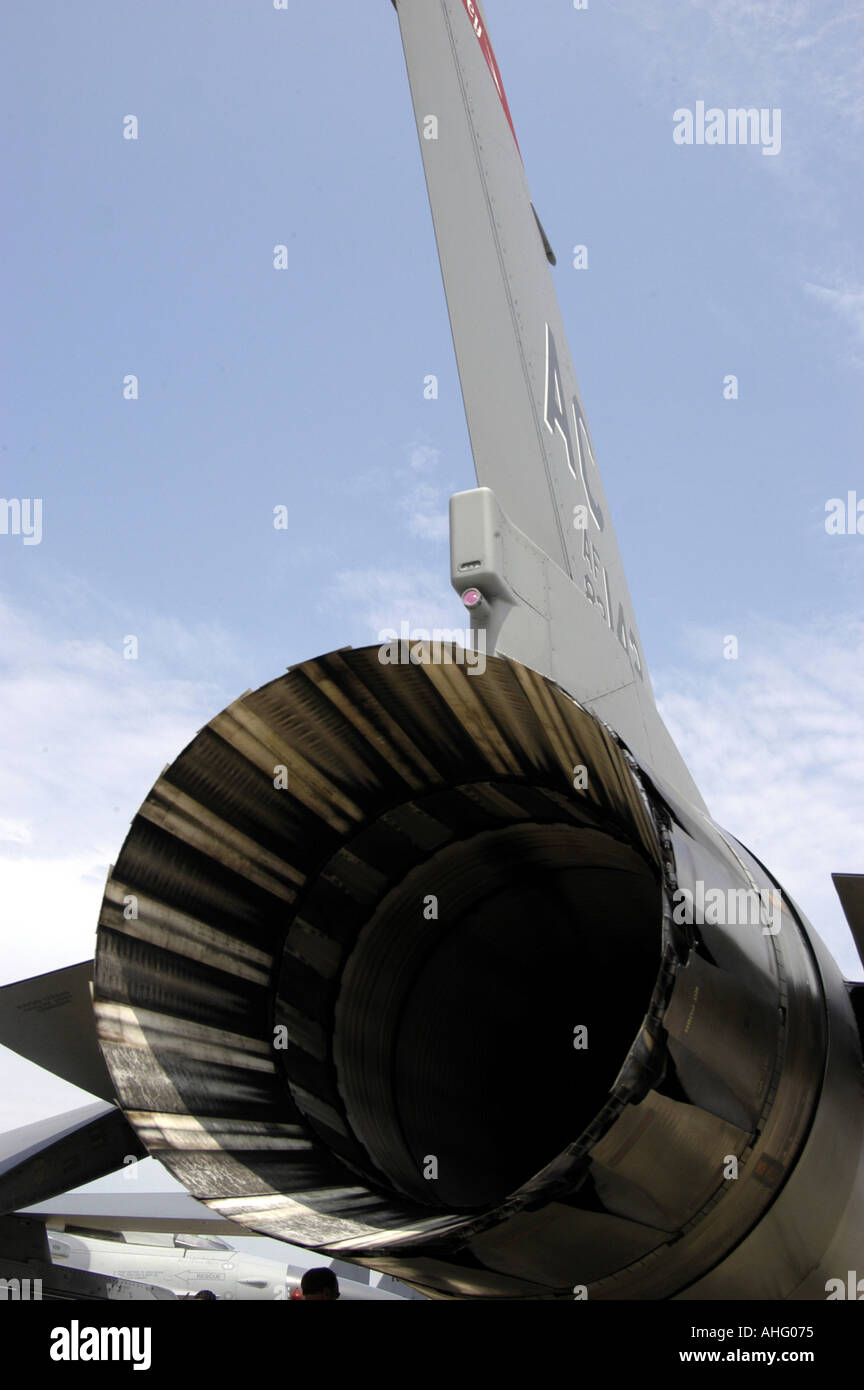 View of fighter jet engine exhaust Stock Photo - Alamy