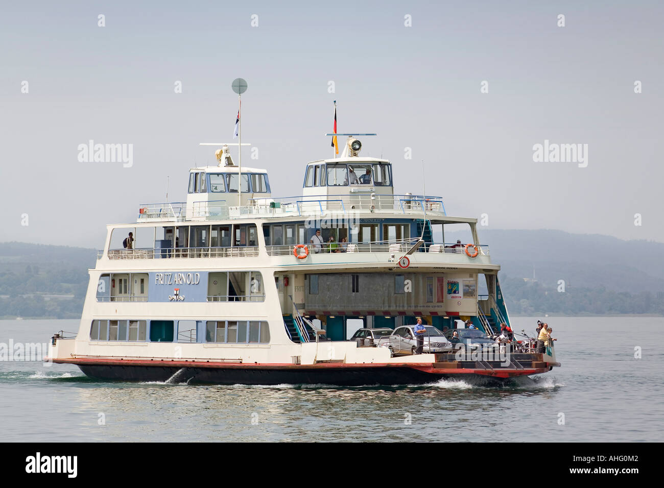 car ferry on the Lake Constance near Meersburg Stock Photo - Alamy
