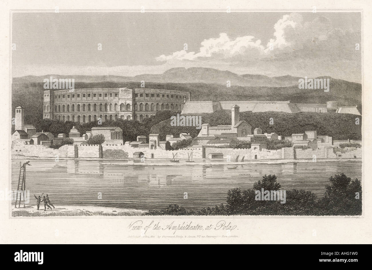 The roman amphitheatre at pulj aka pula hi-res stock photography and ...