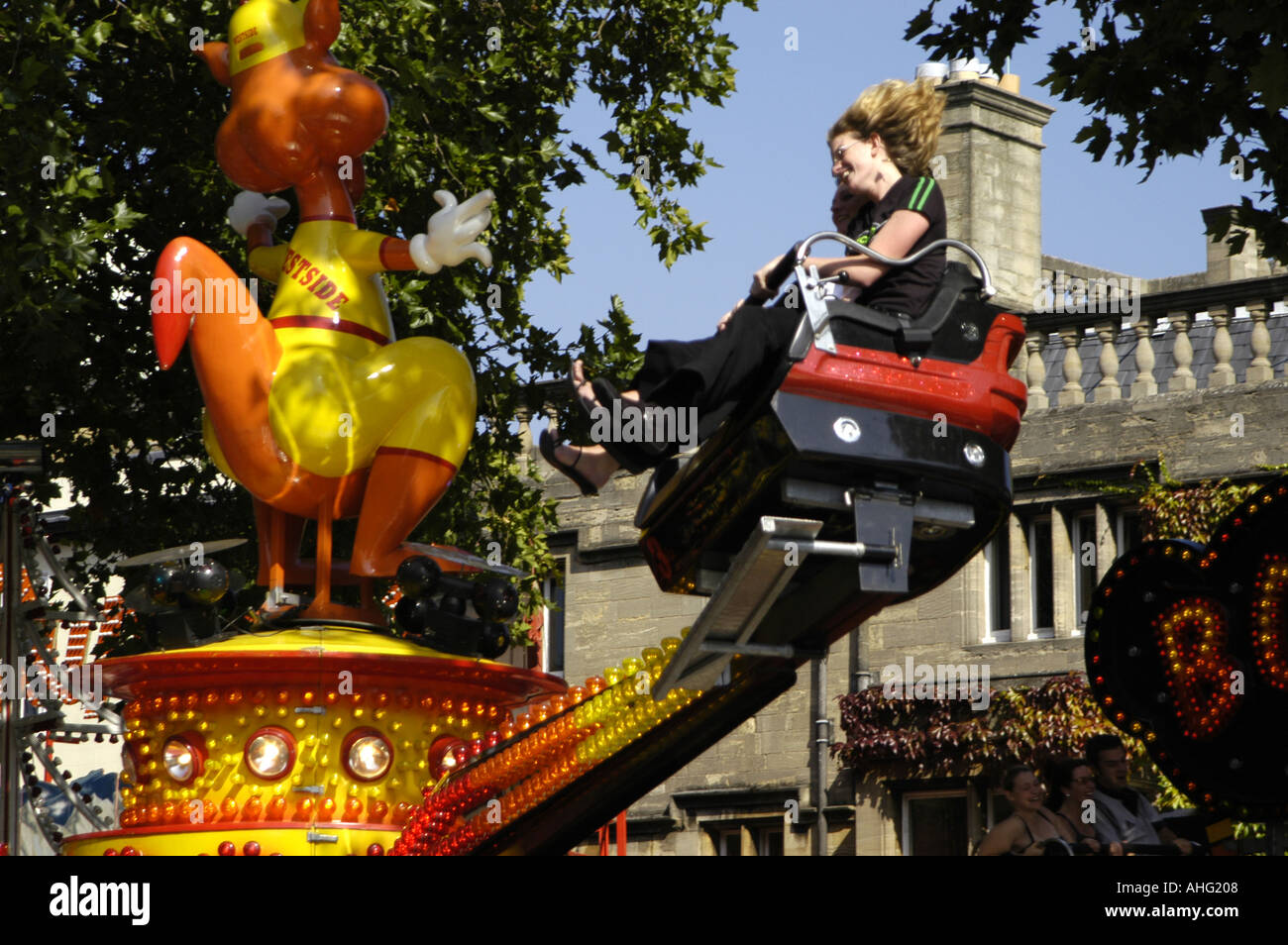 Fair Ground Ride at an Oxford street fair Stock Photo - Alamy