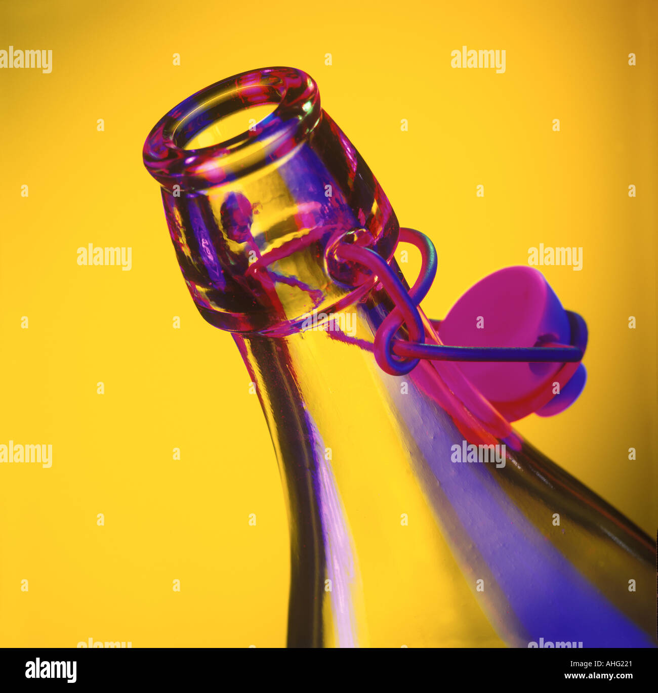 Colorful Glass Bottle Stock Photo - Alamy