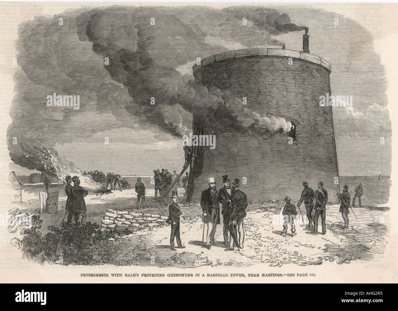 Testing Explosives 1866 Stock Photo - Alamy