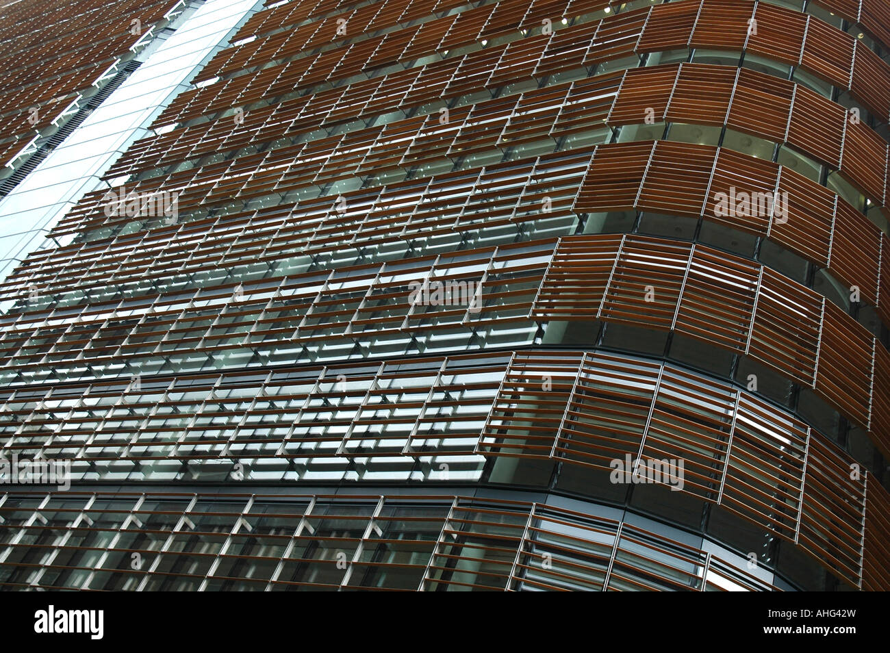 Louvre screens on a modern office building, London Stock Photo - Alamy