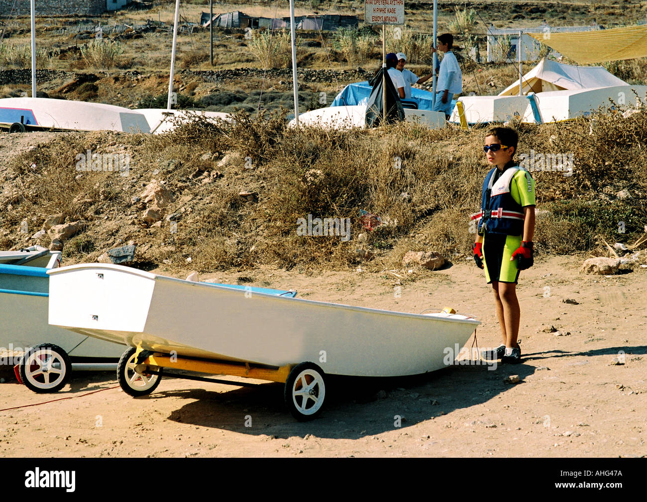 Sailing In Greece Stock Photo - Alamy