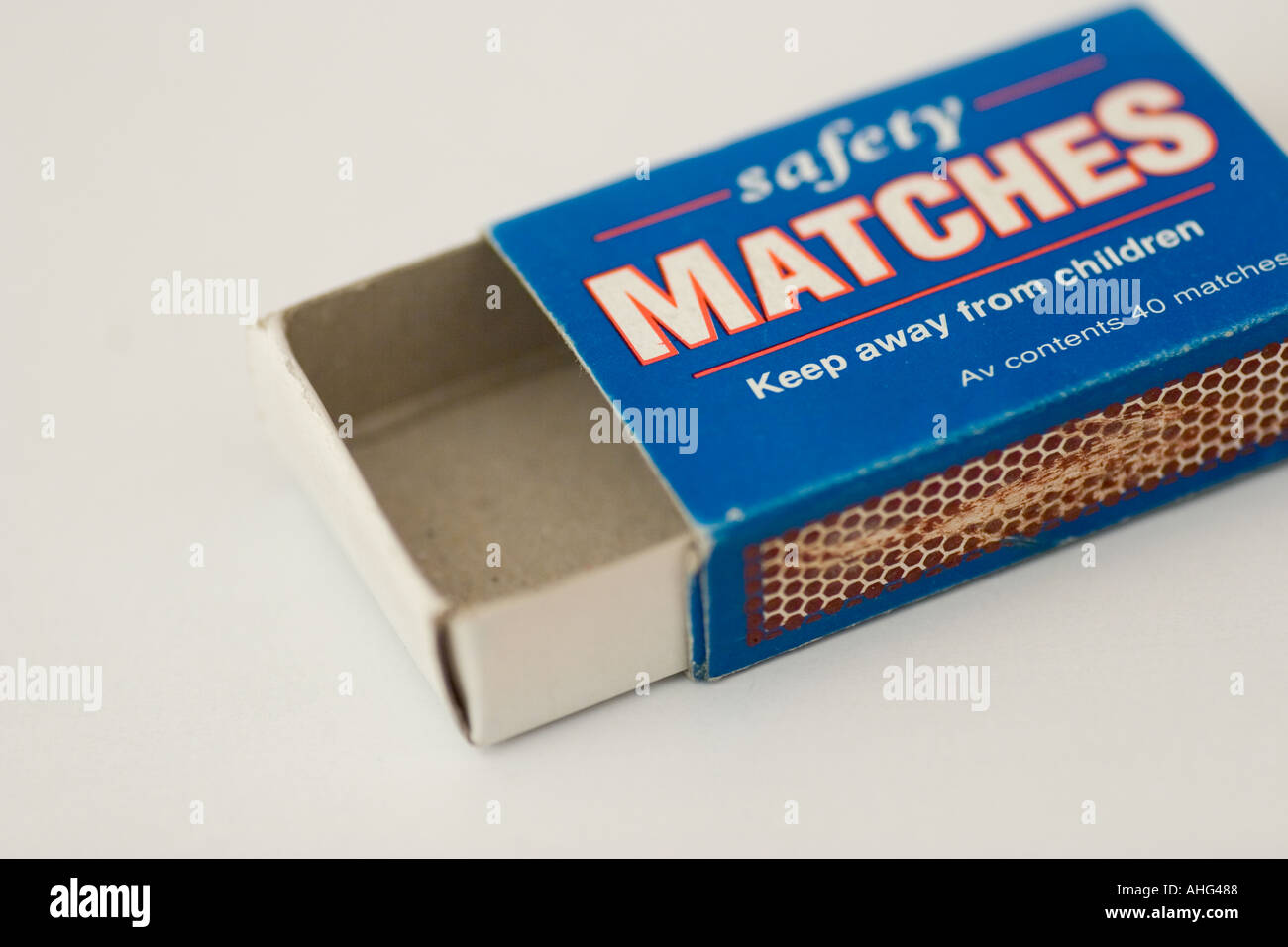 Empty box of safety matches Stock Photo - Alamy