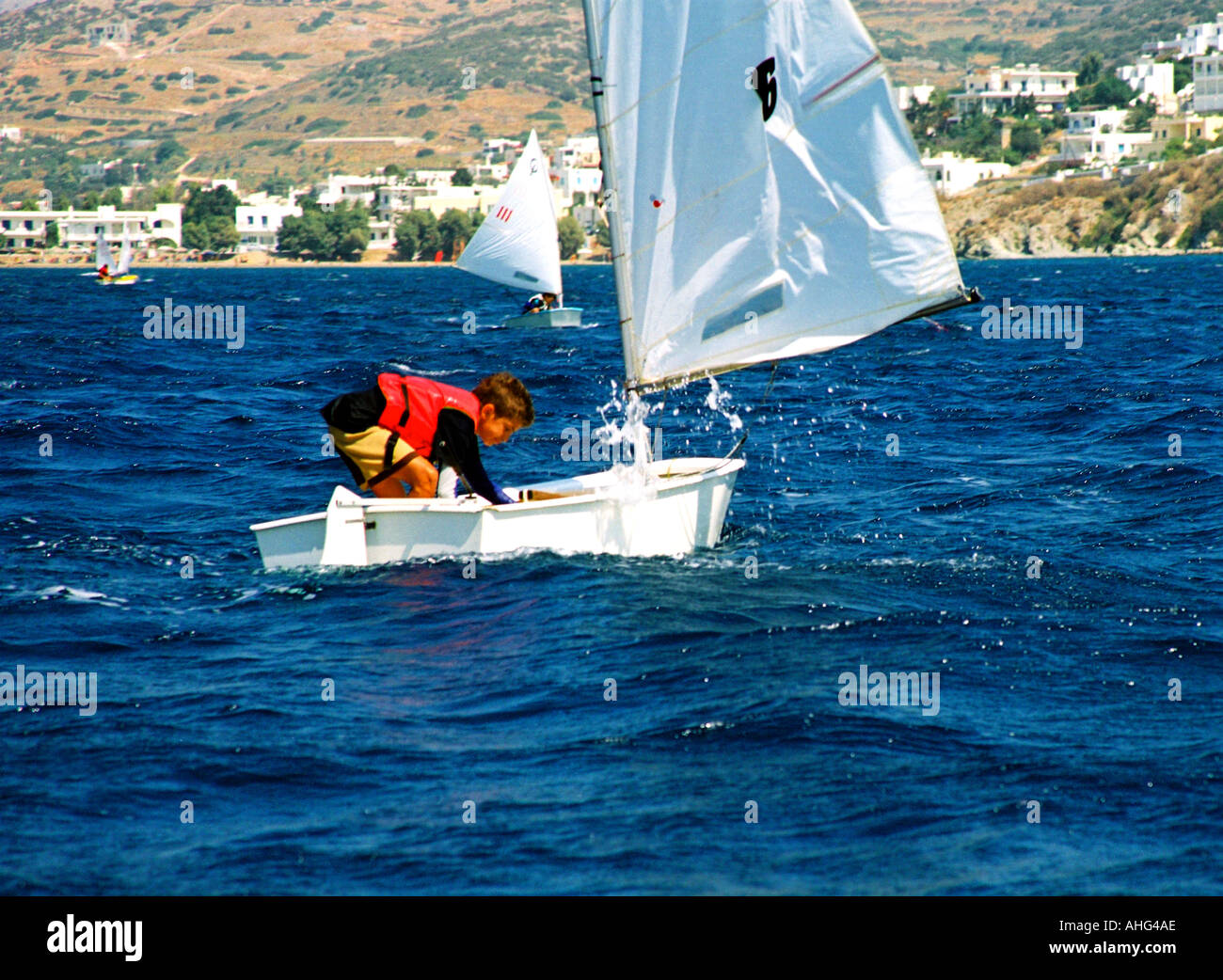 Sailing In Greece Stock Photo - Alamy