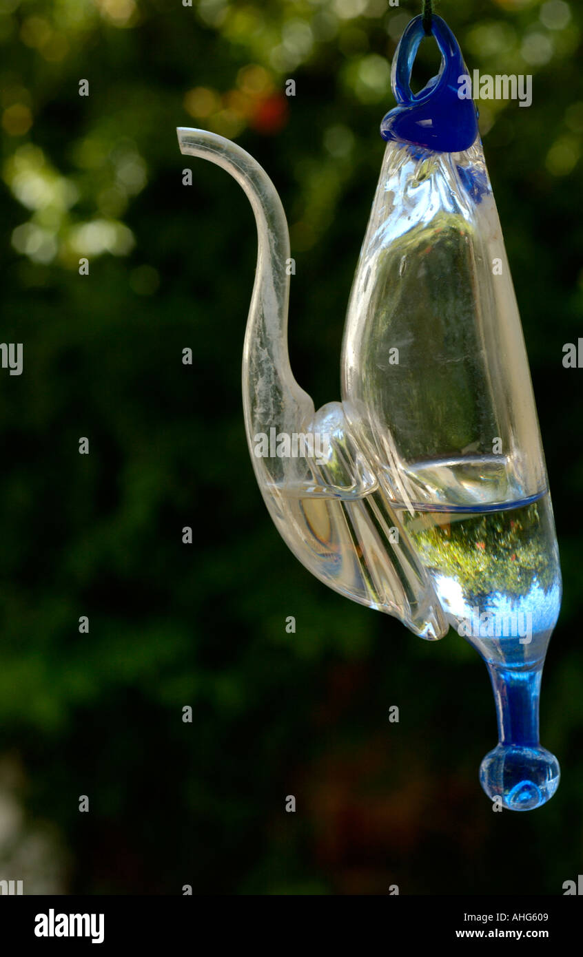 hanging glass weather meter Stock Photo - Alamy