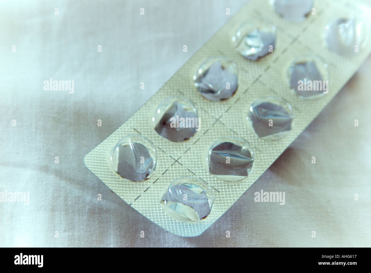 Empty pill packet Stock Photo - Alamy