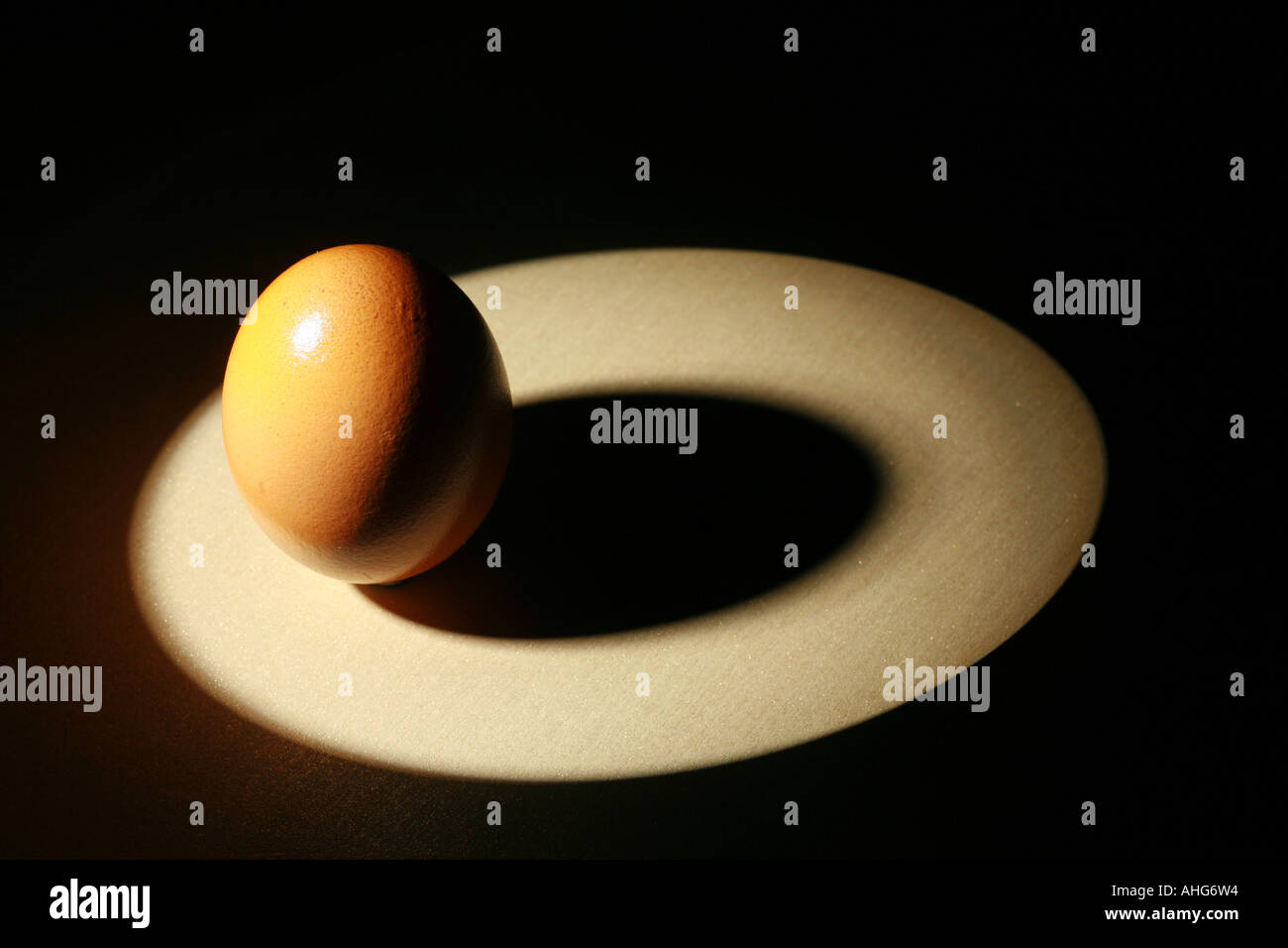 An egg in dramatic lightning Stock Photo - Alamy