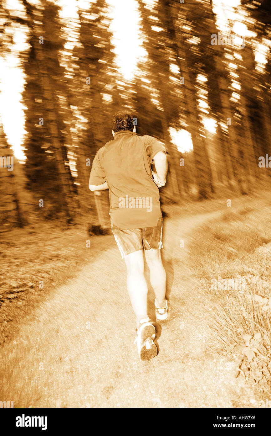 jogging through the landscape MOTION EFFECT to visualize speed Stock ...
