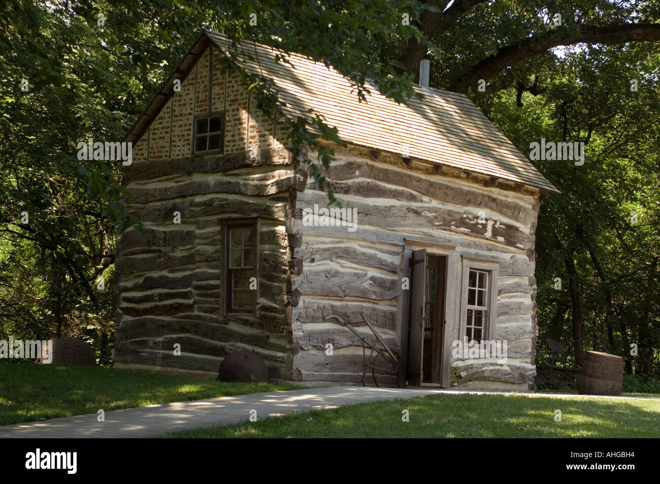 Palmer Epard Cabin, Homestead National Monument, Beatrice NE Stock ...