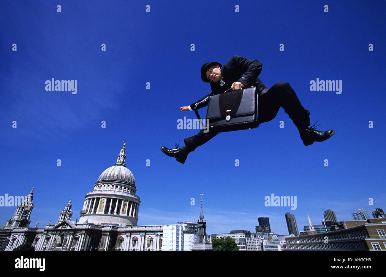Man bowler hat suit hi-res stock photography and images - Alamy