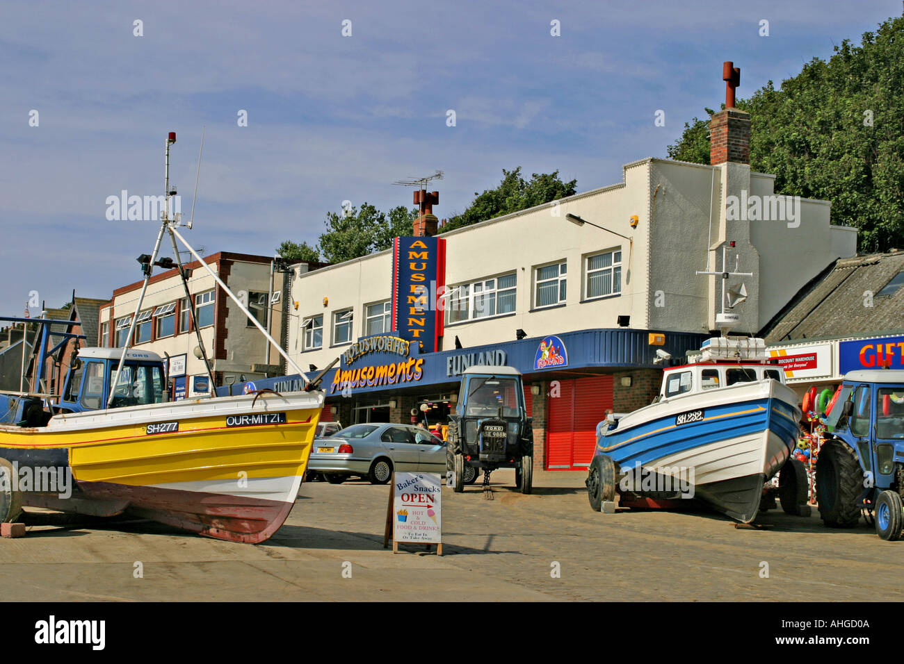 Filey North Yorkshire UK The Coble Landing Stock Photo - Alamy