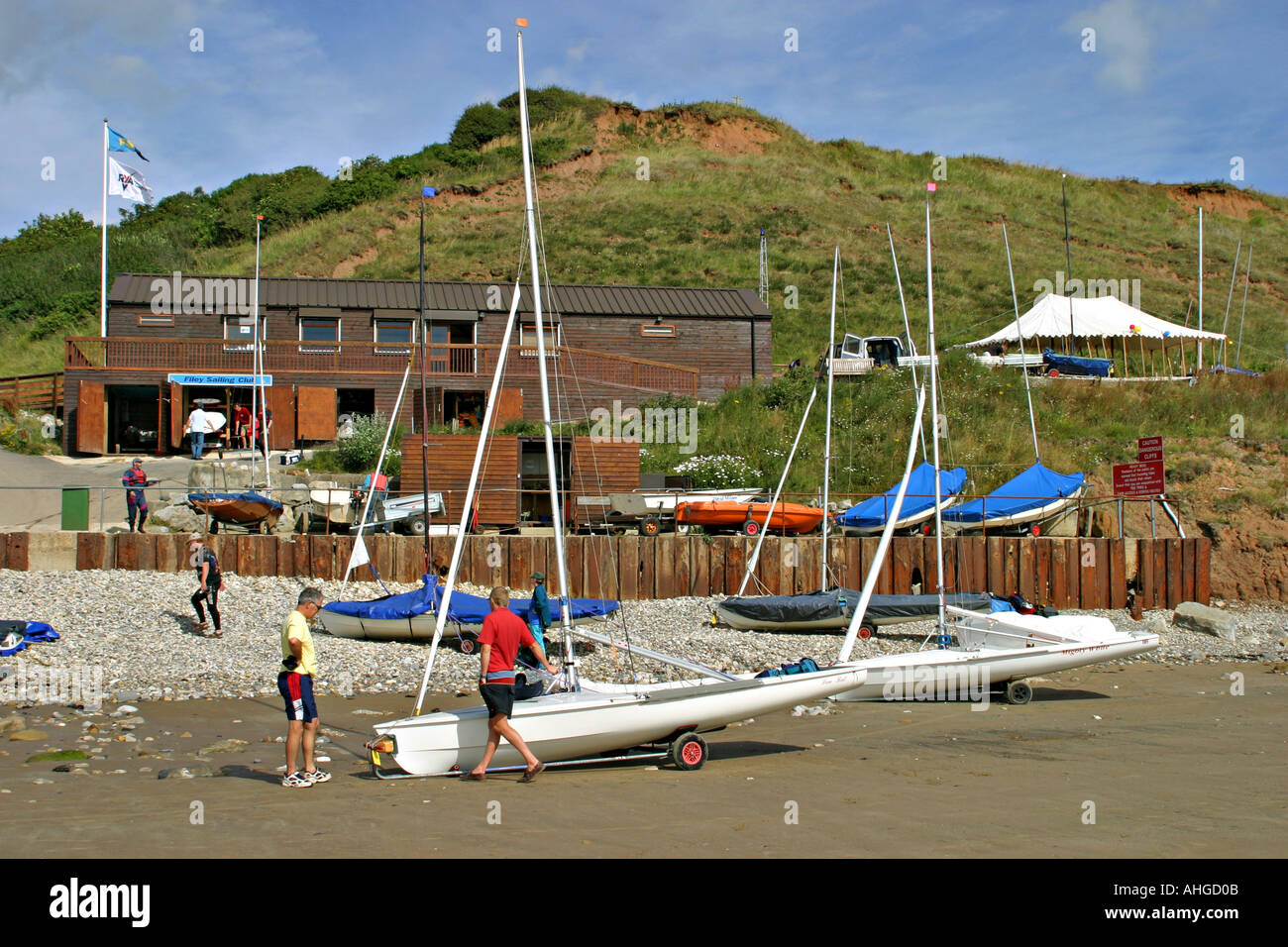 Filey North Yorkshire UK Dinghies and Sailing Club Stock Photo - Alamy