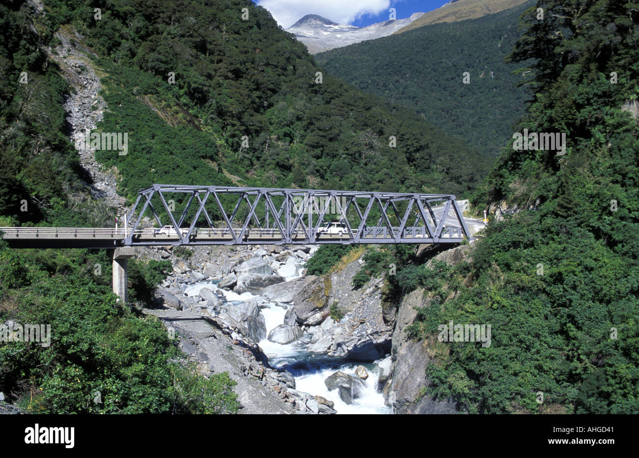 Road Bridge, Haast Pass, Westland, New Zealand Stock Photo - Alamy