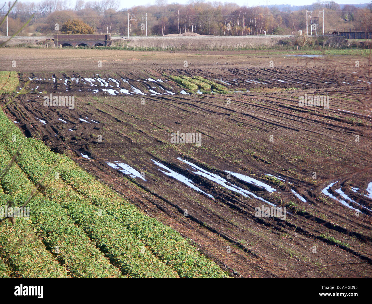 Waterlogged ploughed field hi-res stock photography and images - Alamy