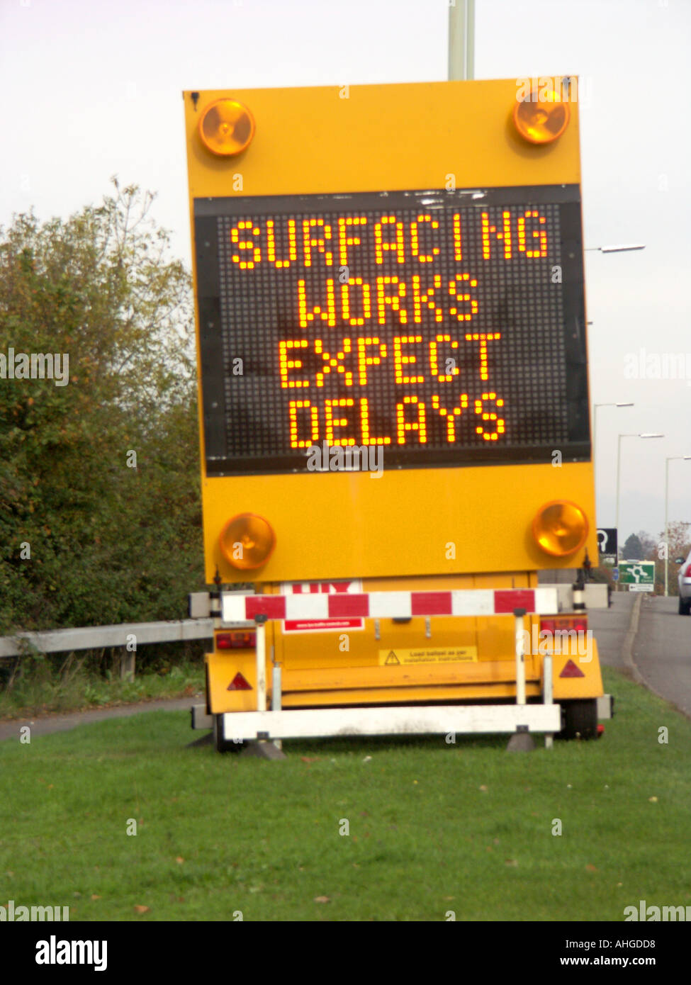 Mobile roadworks sign hi-res stock photography and images - Alamy