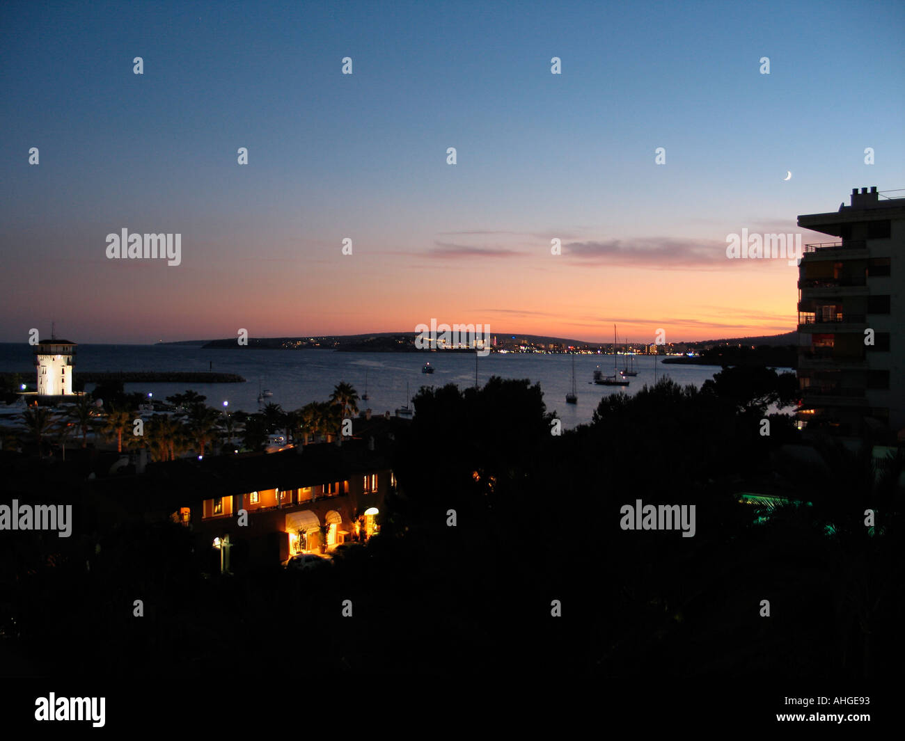 Puerto Portals, Portals Nous, Bay of Palma, yachts and boats at anchor ...