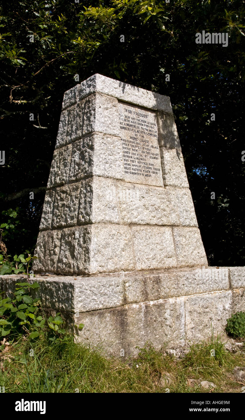 Memorial stone to Number 1 Company, Falmouth Home Guard, Cornwall, UK ...