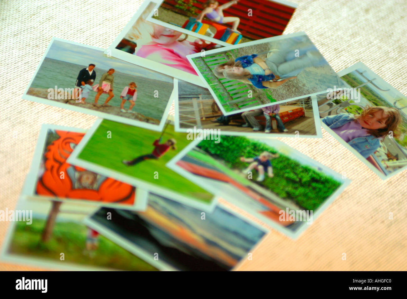 Nostalgia concept showing collection of family snapshots Stock Photo ...