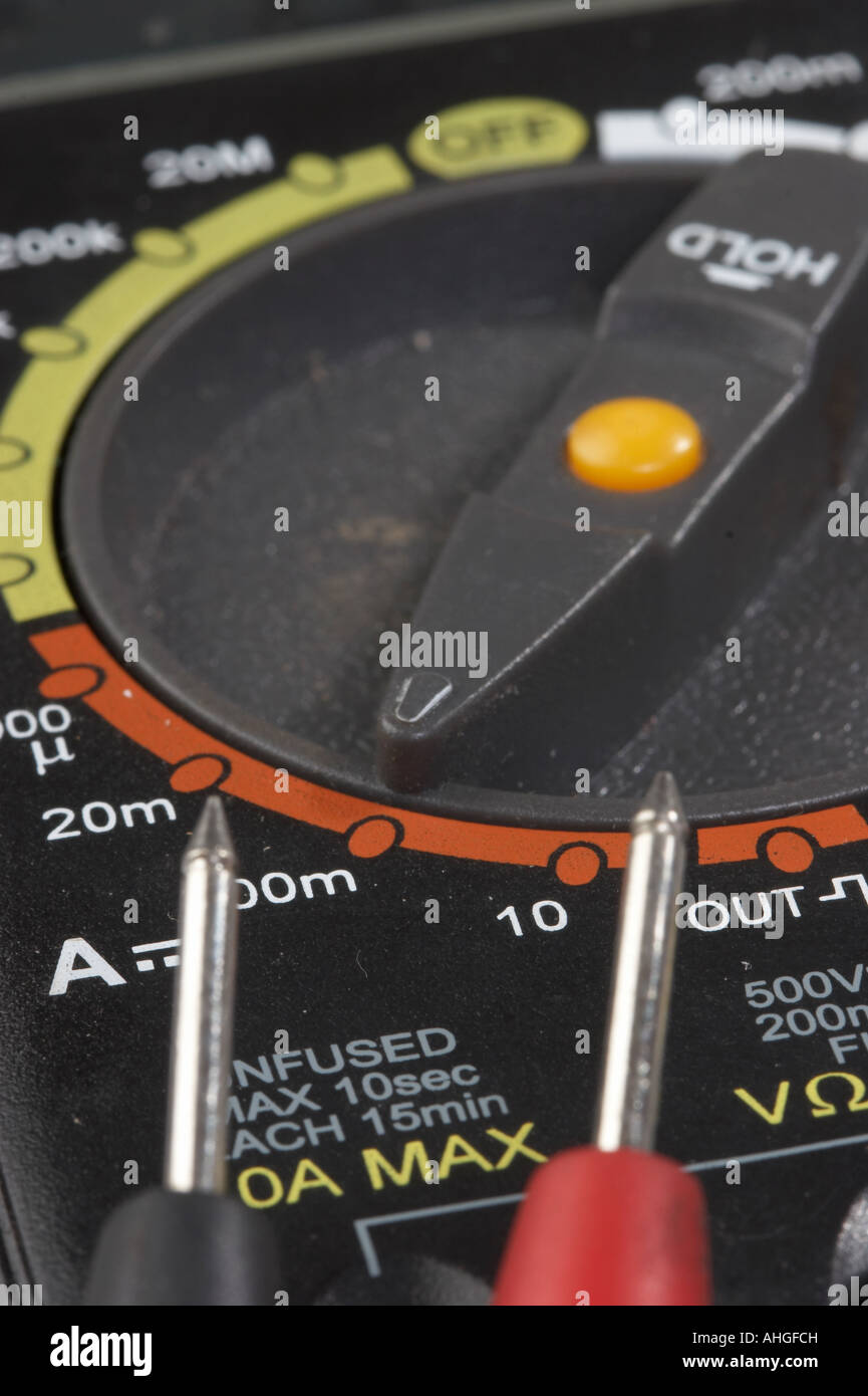 Electronic tester amperemeter for measurements macro and sounding rod ...