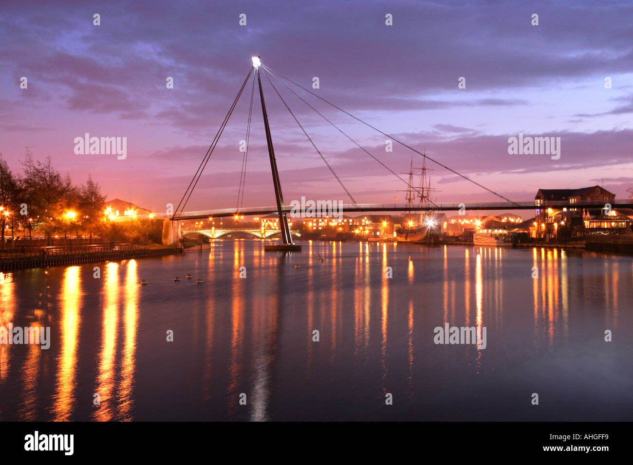 Stockton millennium bridge river tees hi-res stock photography and ...