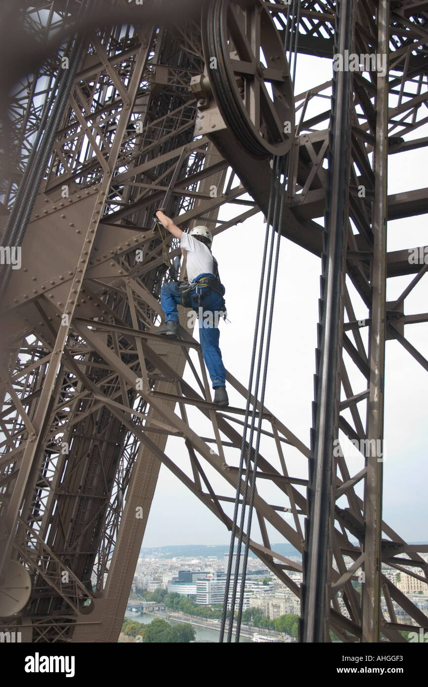 Man climbing the Eiffel Tower, Paris, France Stock Photo - Alamy Man climbing the Eiffel Tower, Paris, France Stock Photo - Alamy