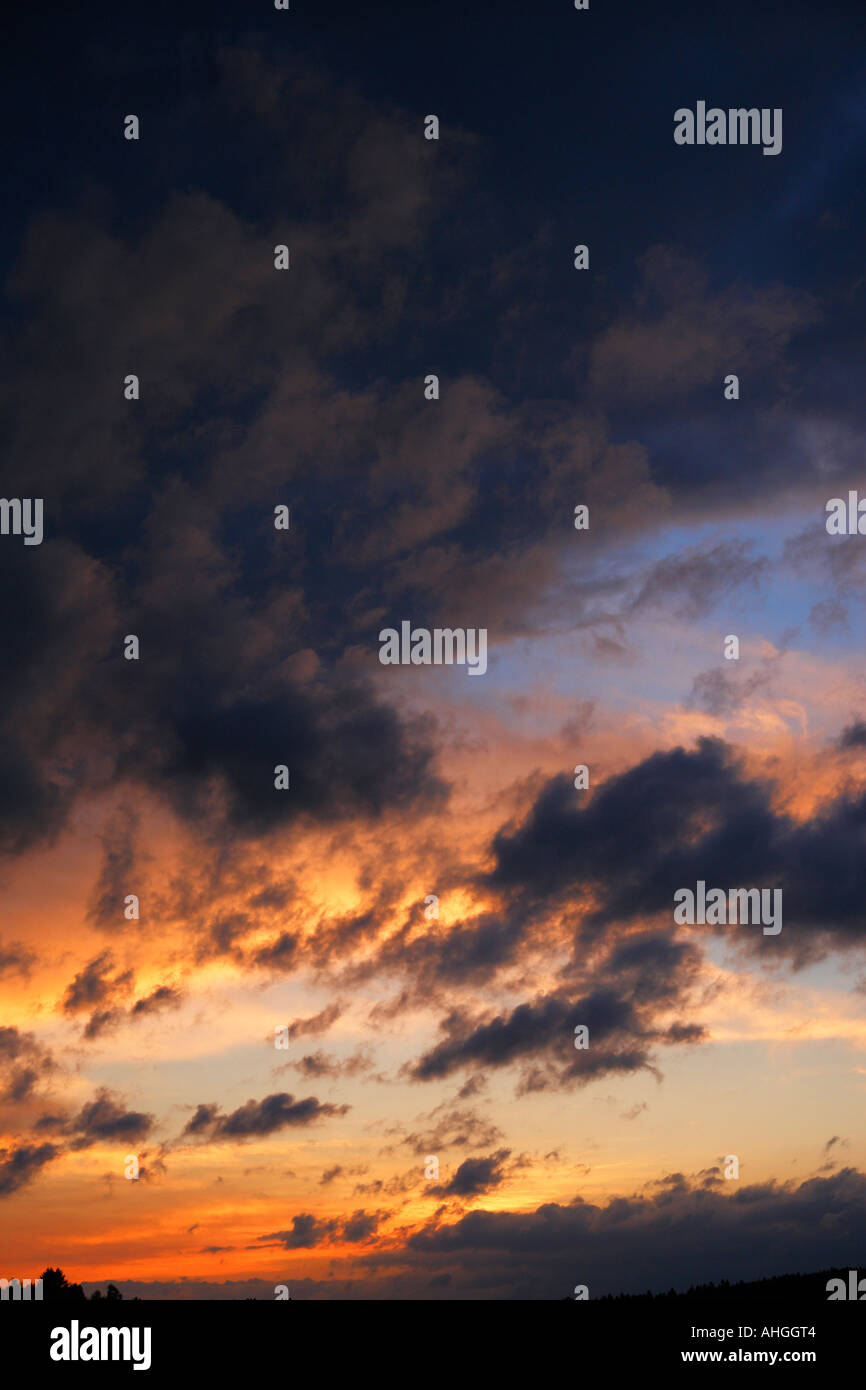 storm bad weather clouds at sunset Stock Photo - Alamy