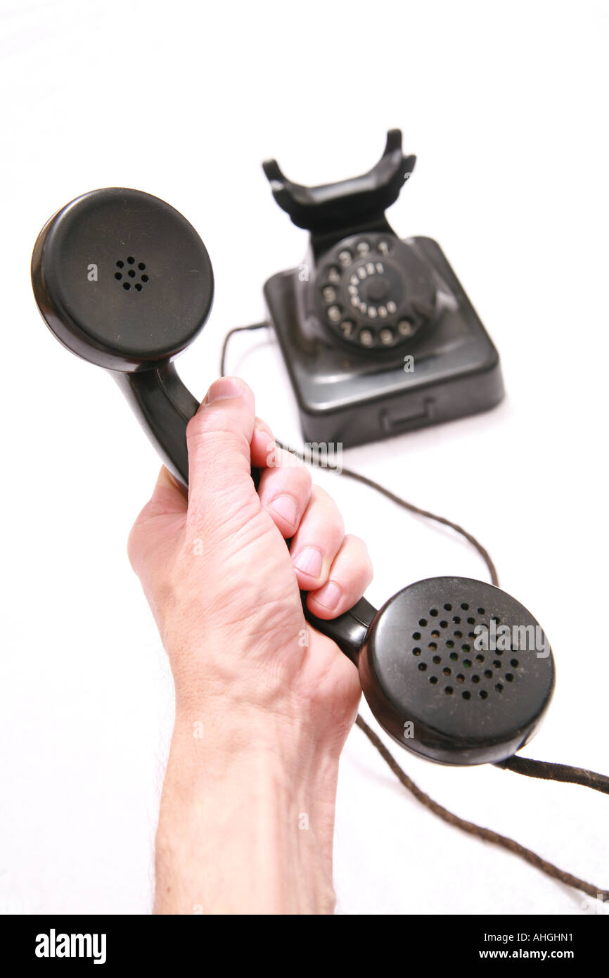 old phone isolated Stock Photo - Alamy