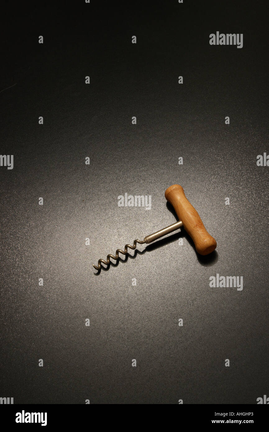 a corkscrew in dramatic lighting Stock Photo - Alamy