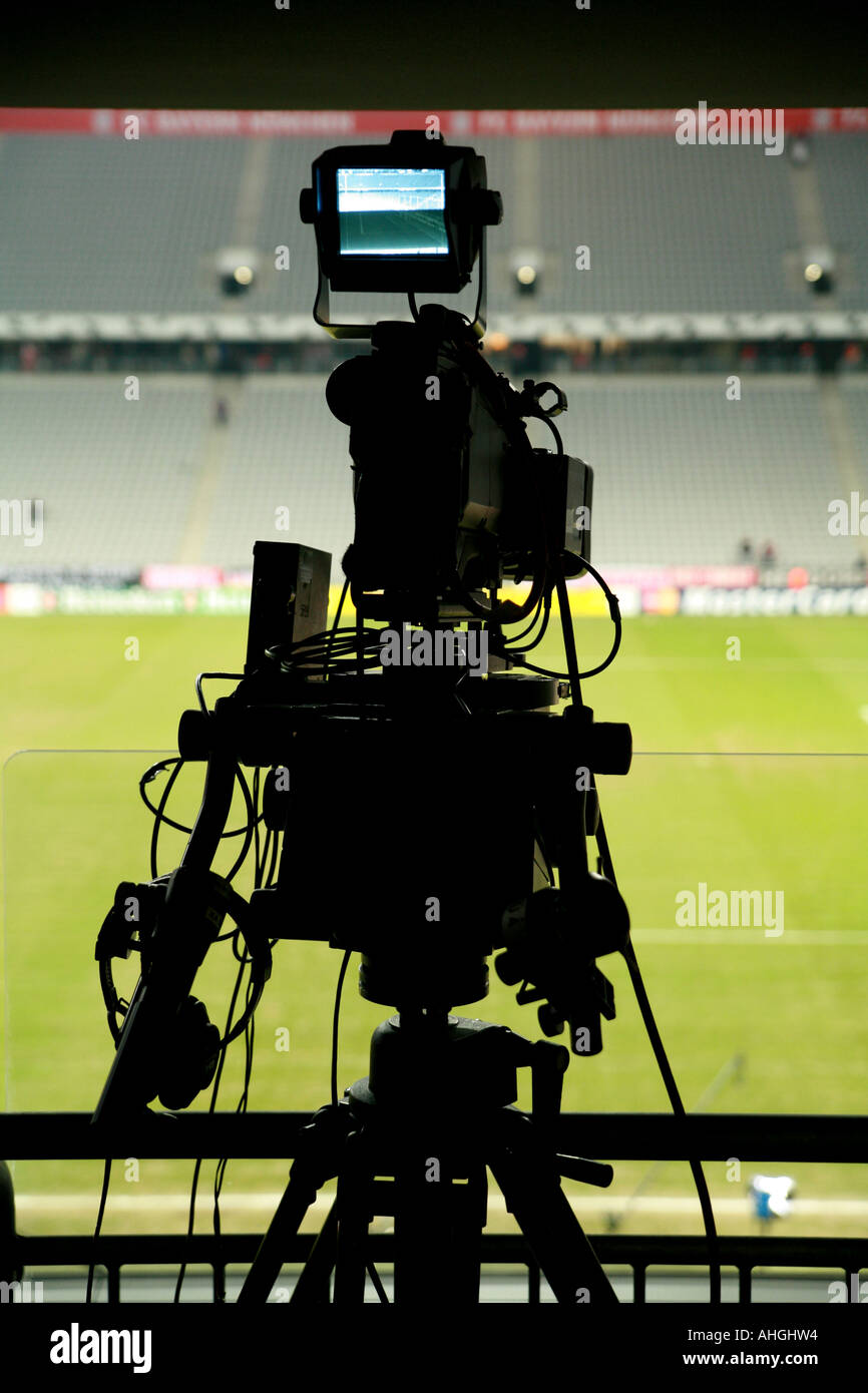 Television camera in a stadium Stock Photo - Alamy