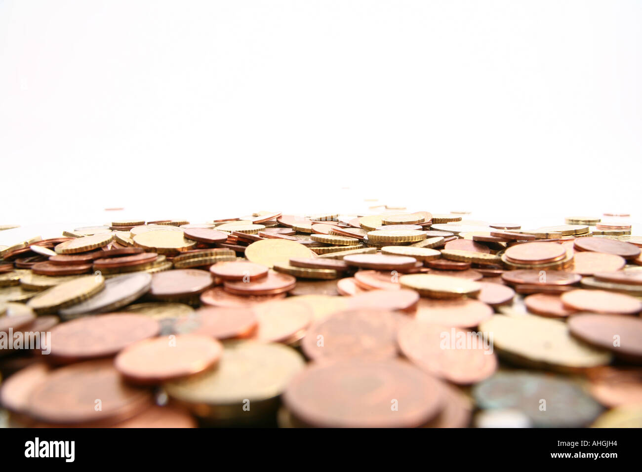 lots of coins symbolize money rain Stock Photo - Alamy