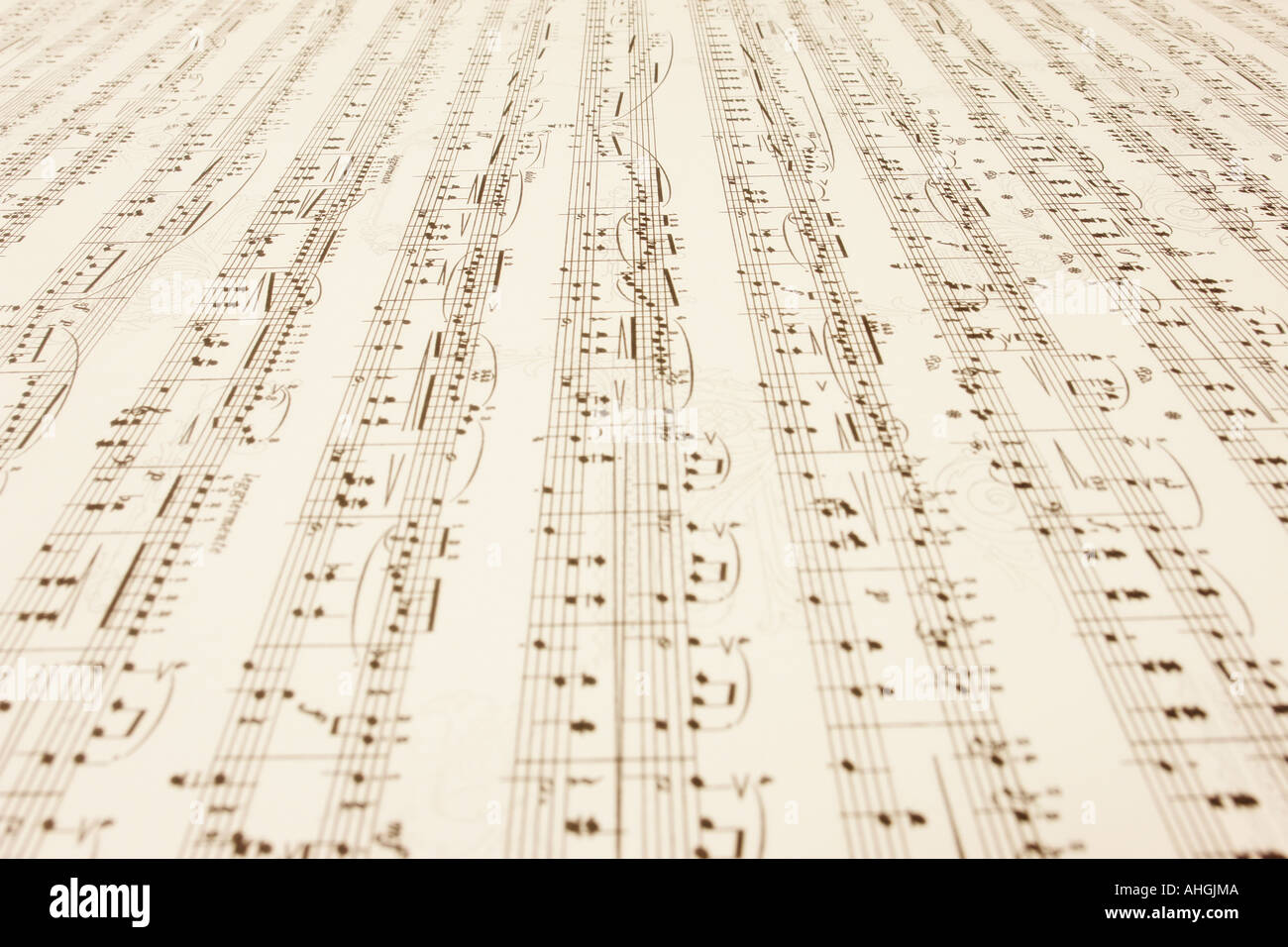 a long endless music sheet Stock Photo - Alamy