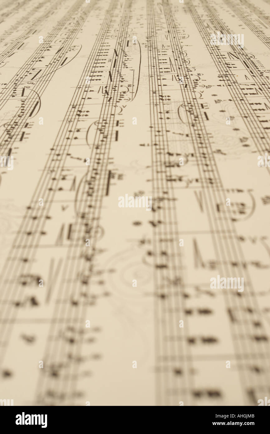 a long endless music sheet Stock Photo - Alamy