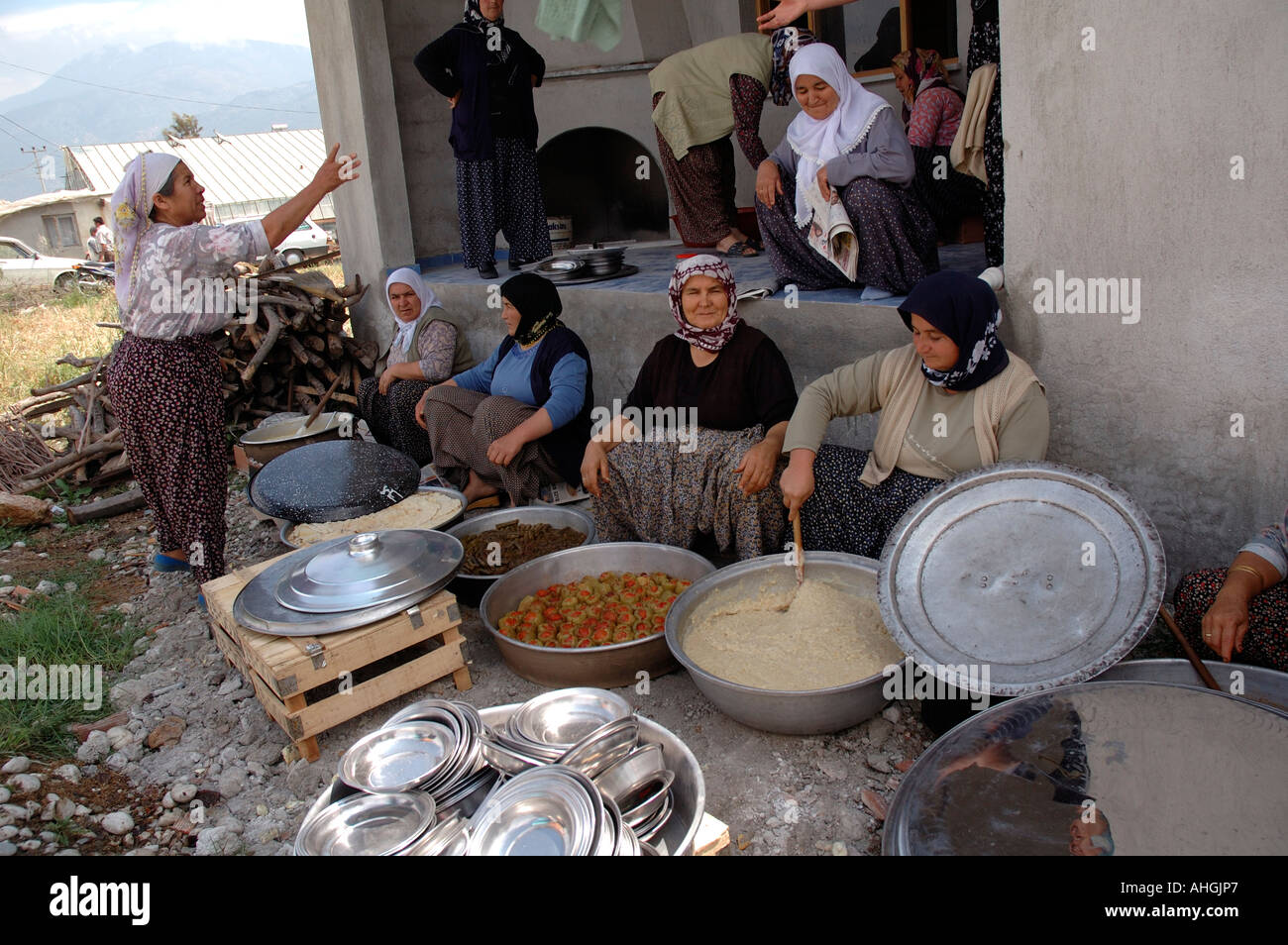 Traditional celebration food meal for worker's son joining the forces ...