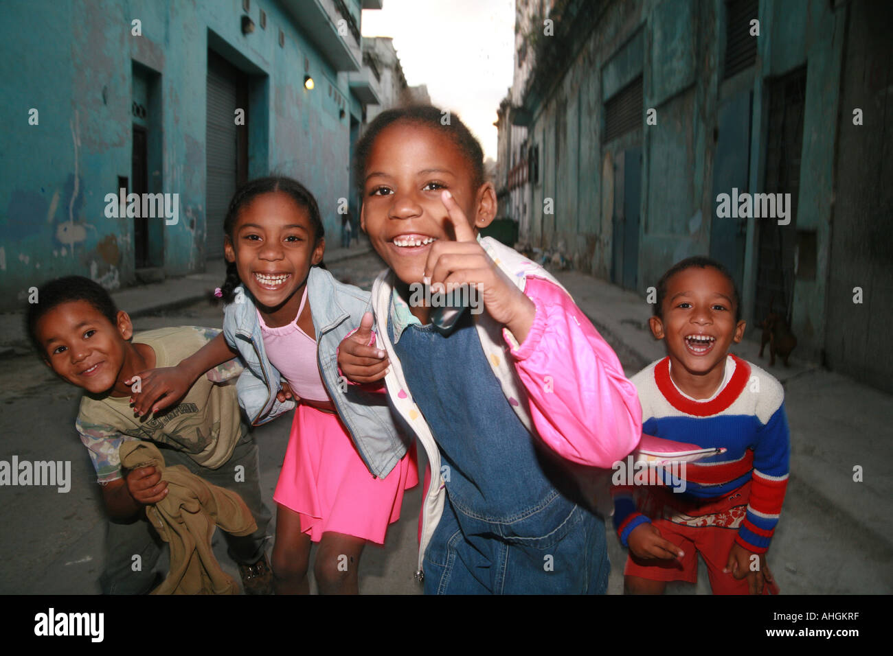 Cuba Havana Kids playing in the street Stock Photo - Alamy