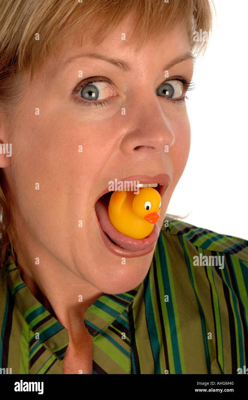 Blonde woman duck face hi-res stock photography and images - Alamy