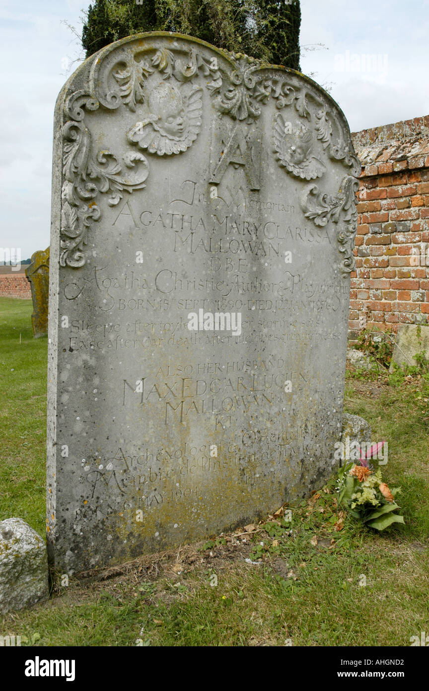 The grave of Agatha Christie in the graveyard at St Marys Church in ...