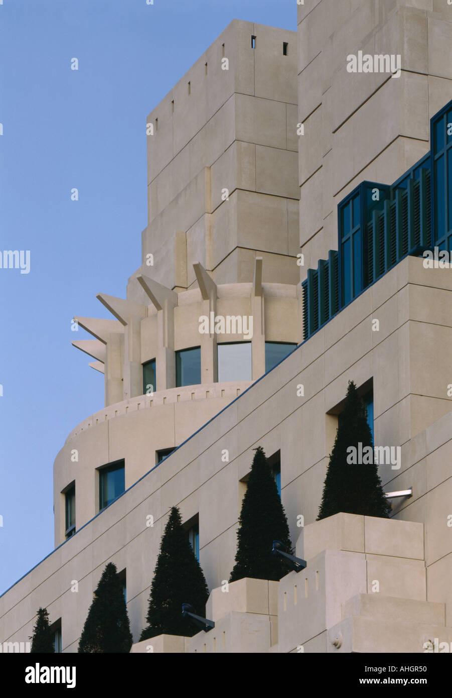 Vauxhall Cross, MI6 Building, London. Exterior. Architect: Terry ...