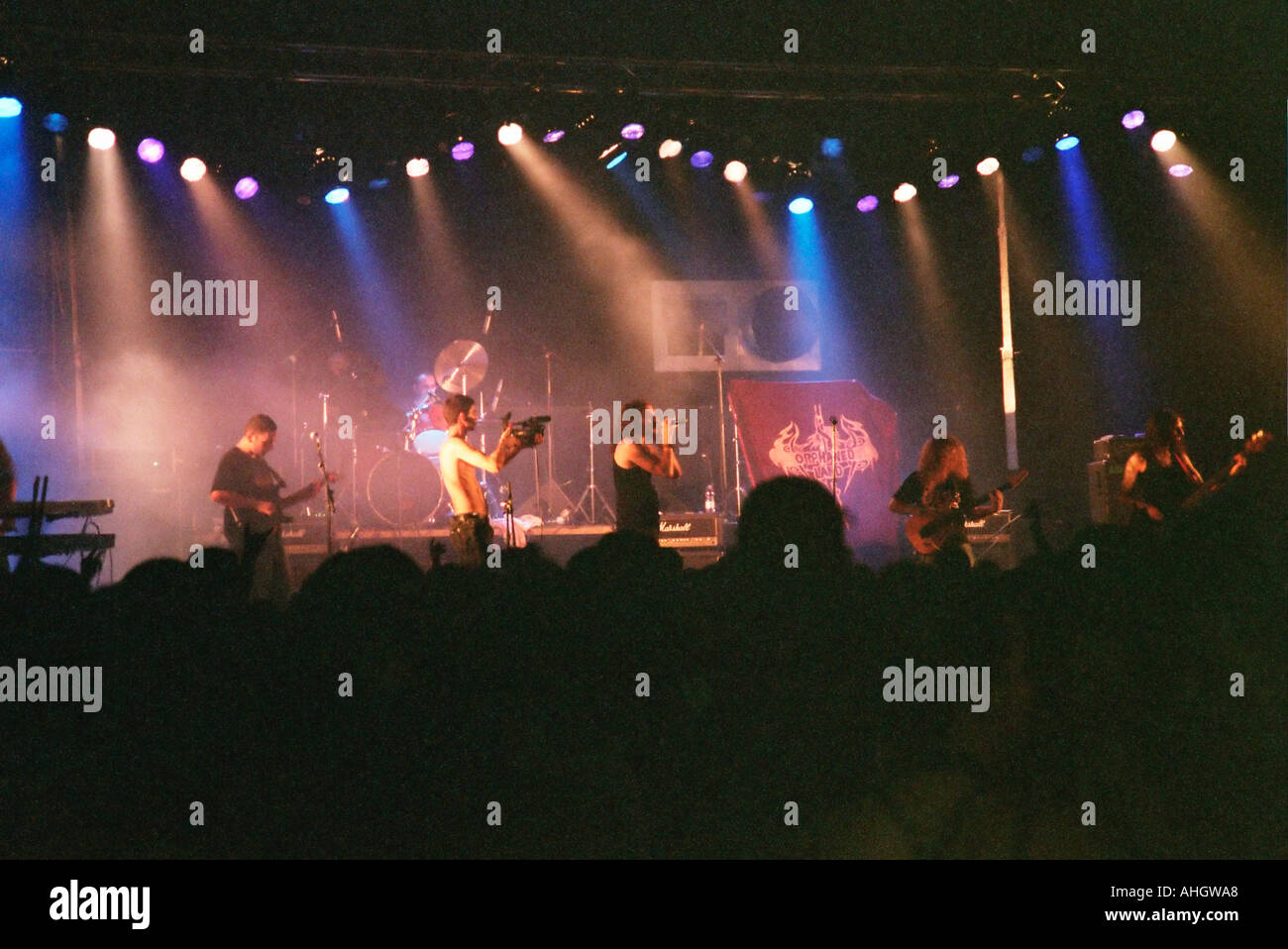 Israel, Tel Aviv, band during a Heavy Metal rock performance Stock ...
