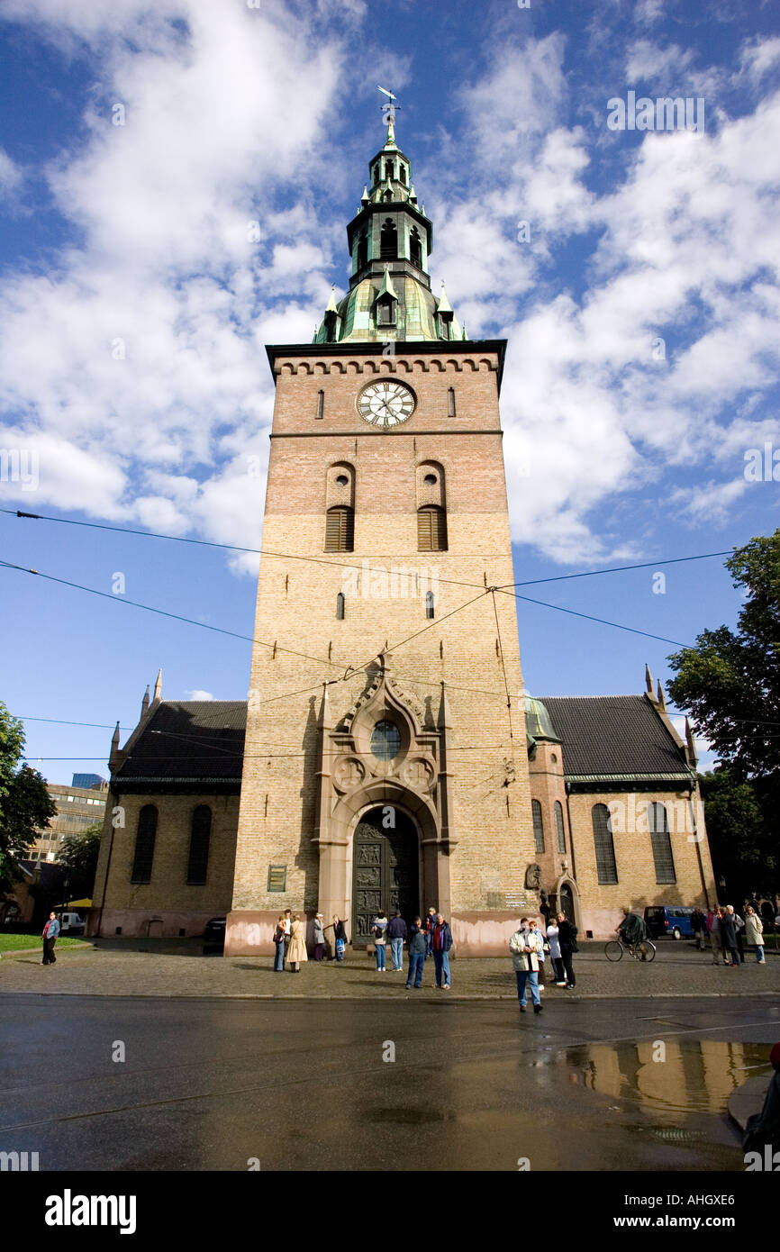 Bell tower and Oslo Cathedral Stock Photo - Alamy