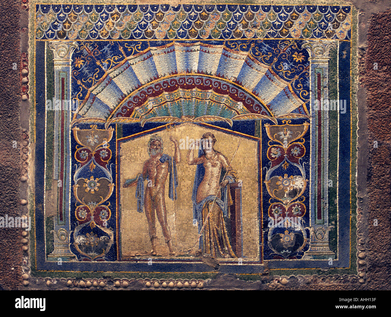 Mosaic of Neptune and Amphitrite Stock Photo - Alamy
